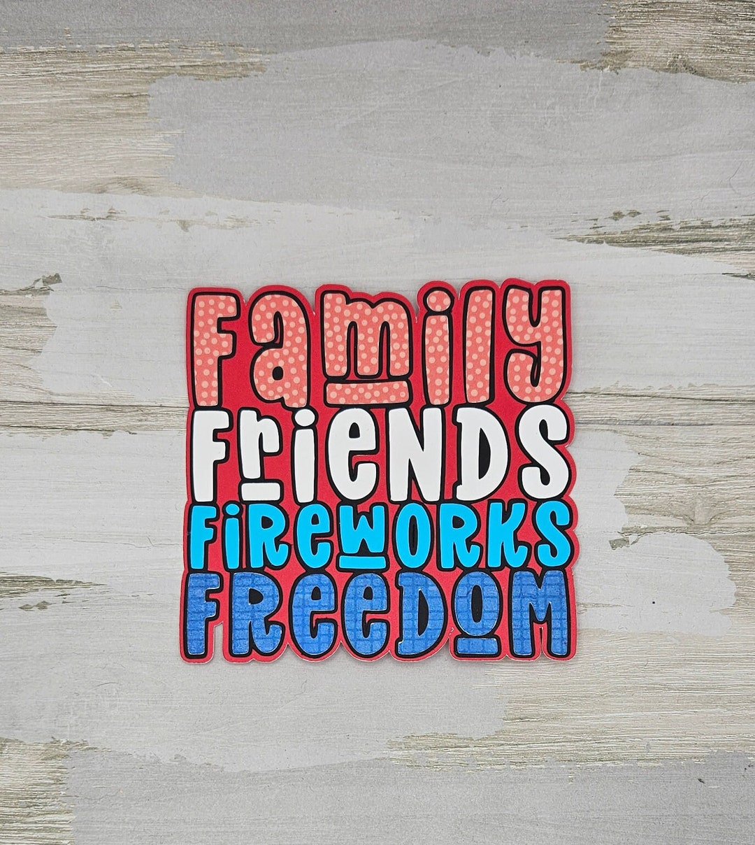 Family Friends Fireworks Freedom 4th (fourth) of July Paper Pieced Die ...