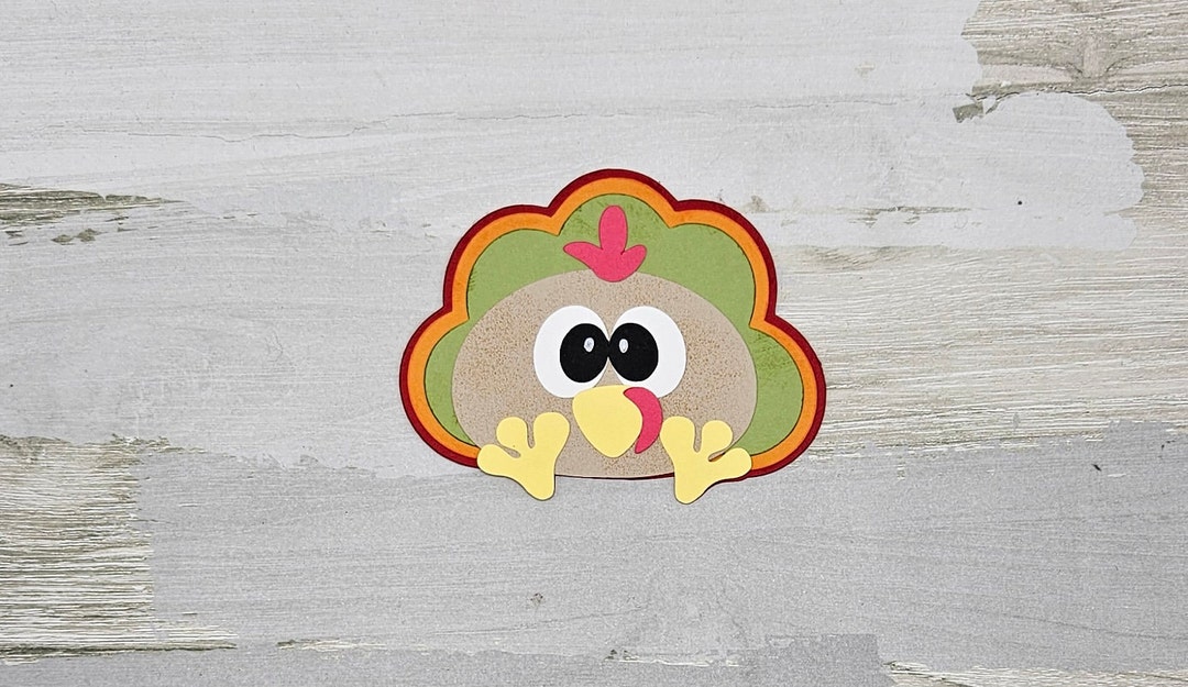 Thanksgiving Turkey Paper Pieced Die Cut Title for Scrapbooking, Card ...