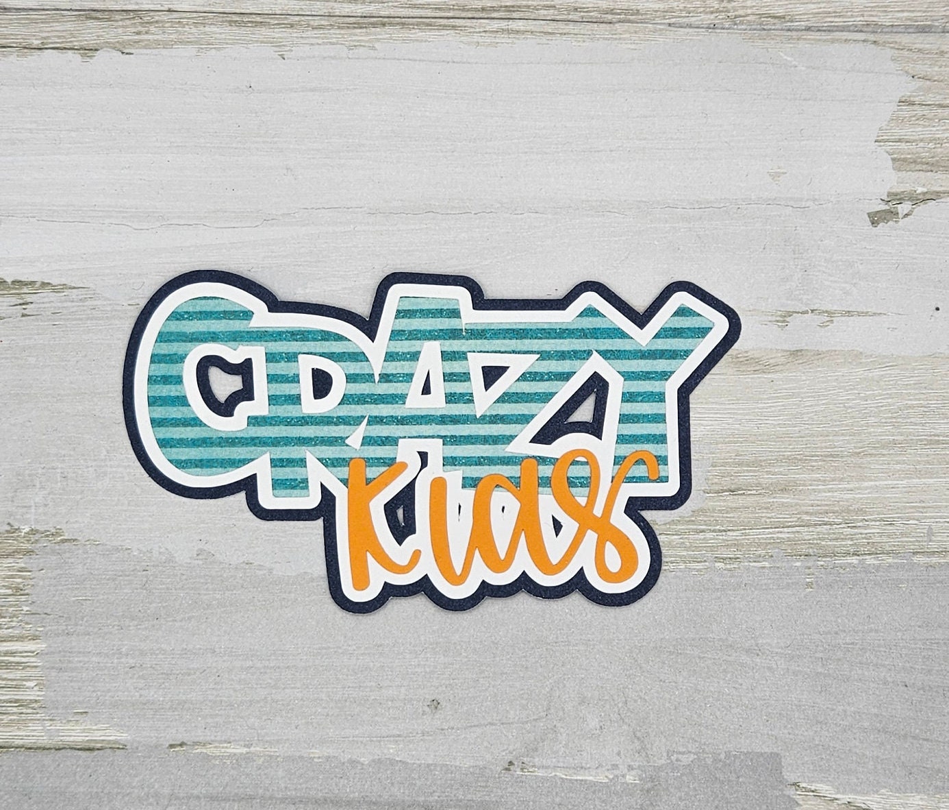 Crazy Kids Paper Pieced Die Cut Title for Scrapbooking, Card Making ...