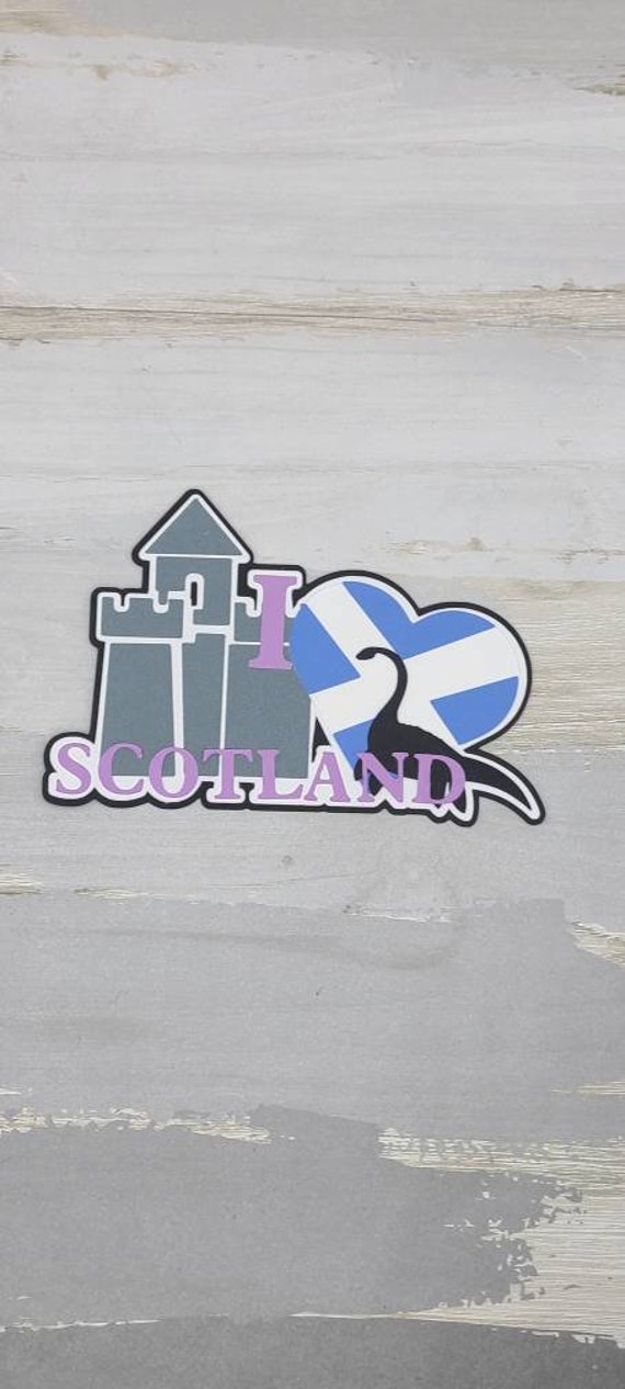 I Love Scotland Paper Pieced Die Cut Travel Title for - Etsy