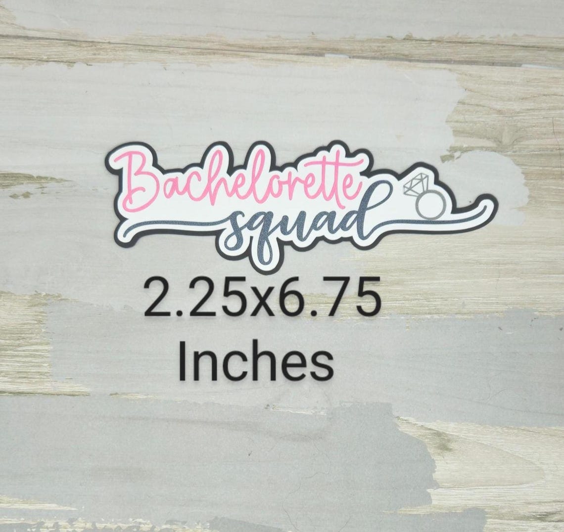 Bachelorette Squad Wedding Paper Pieced Die Title for Scrapbooking ...