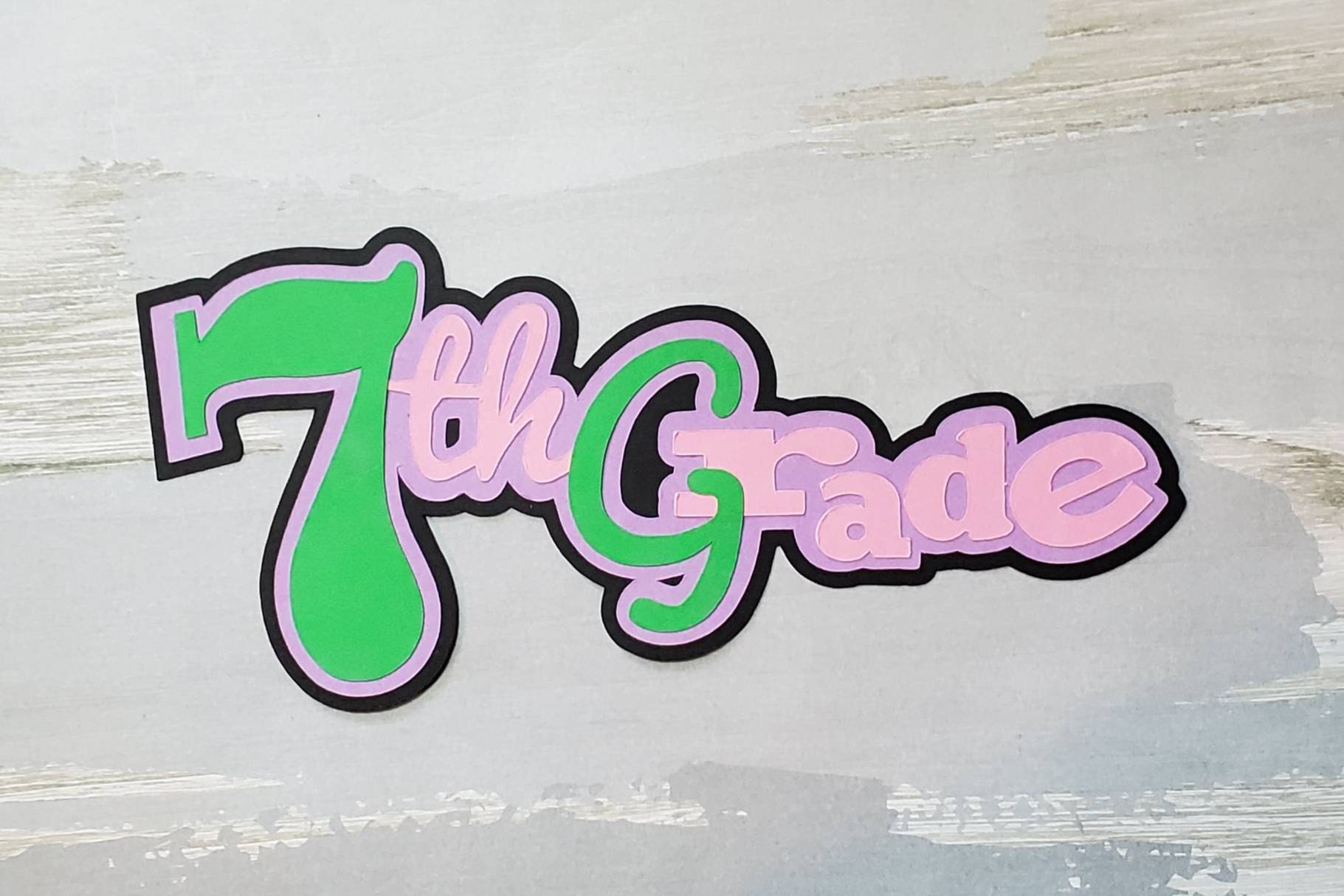 7th Seventh Grade Paper Pieced School Die Cut Title for - Etsy