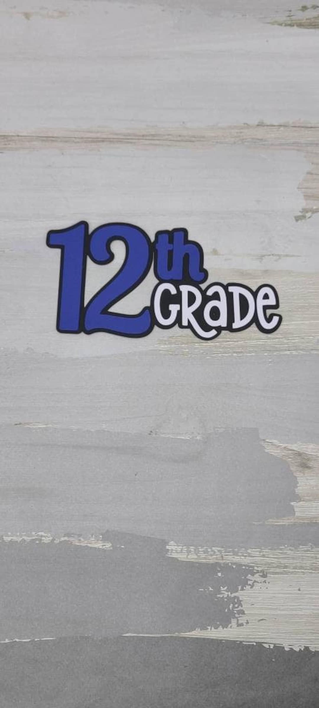12th Grade School Paper Pieced Die Cut Title for Scrapbooking - Etsy