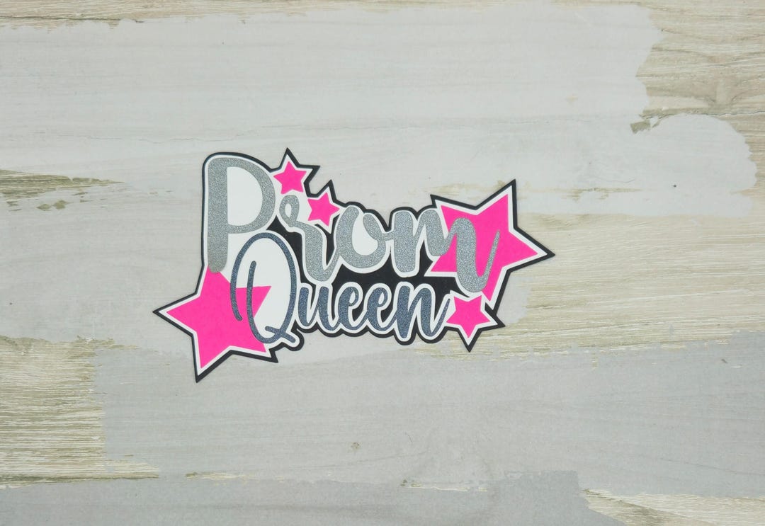 Prom Queen Paper Pieced Die Cut Title for Scrapbooking, Card Making ...