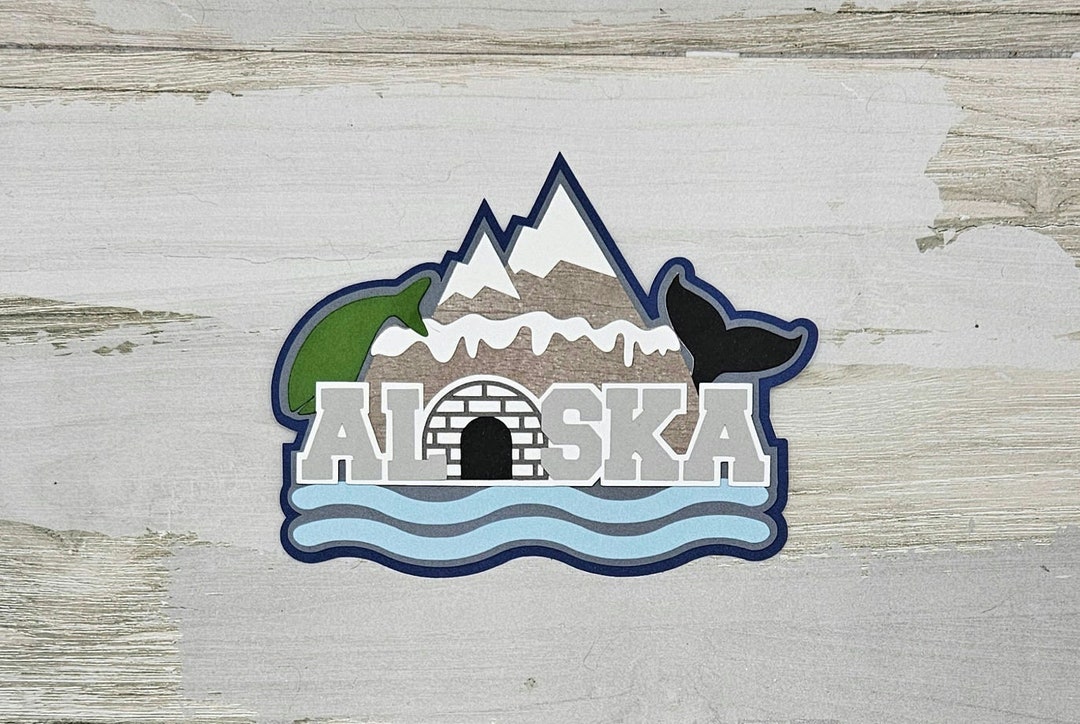 Alaska State Paper Pieced Die Cut Title for Scrapbooking ,card Making ...