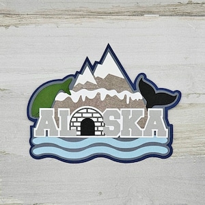 Alaska State Paper Pieced Die Cut Title for Scrapbooking ,card Making ...