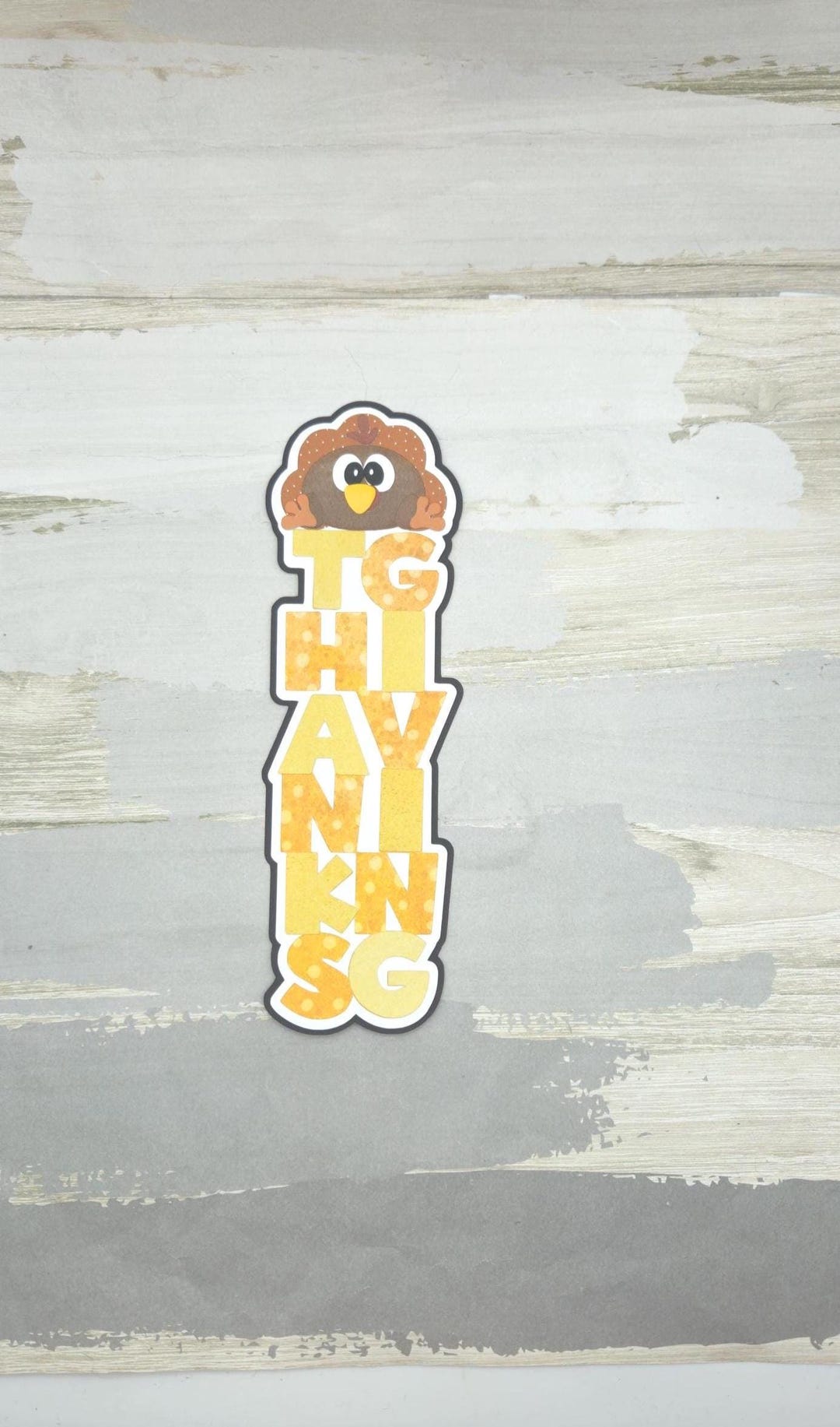 Thanksgiving Paper Pieced Die Cut Title for Scrapbooking, Card Making ...