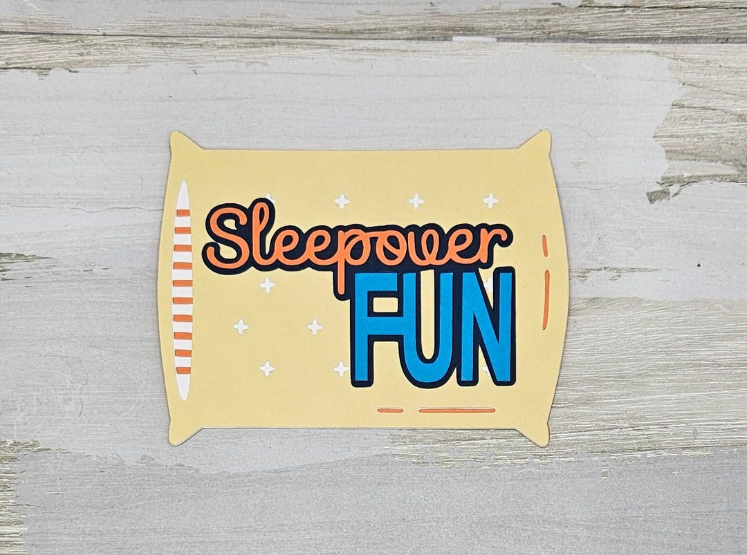 Sleepover Fun Paper Pieced Die Cut Title for Scrapbooking, Card Making ...