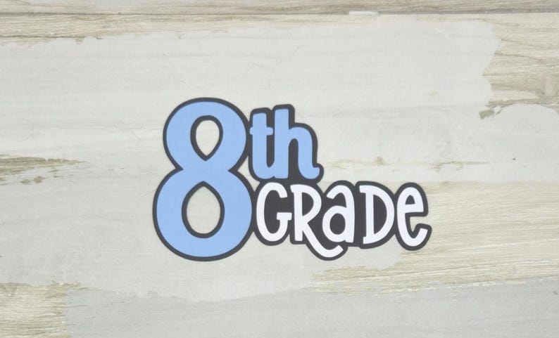8th Grade Paper Pieced Die Cut Scrapbook Title - Etsy