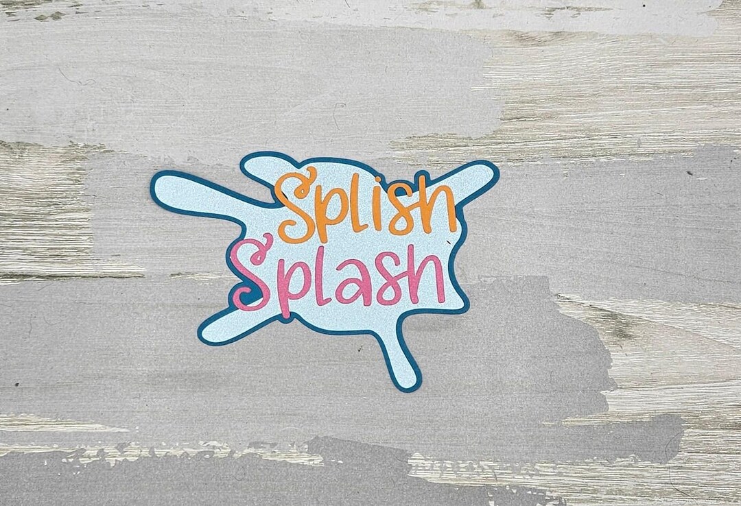 Splish Splash Water Paper Pieced Die Cut Title for Scrapbooking, Card ...