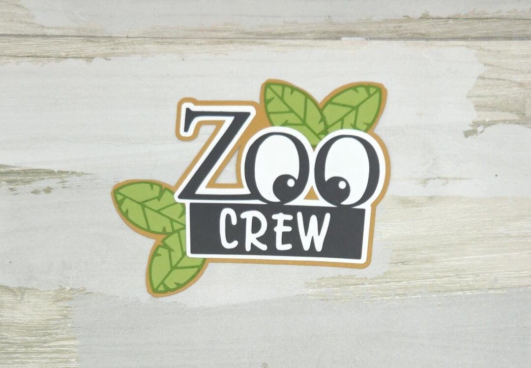 Zoo Crew Paper Pieced Die Cut Title for Scrapbooking, Card Making, and ...