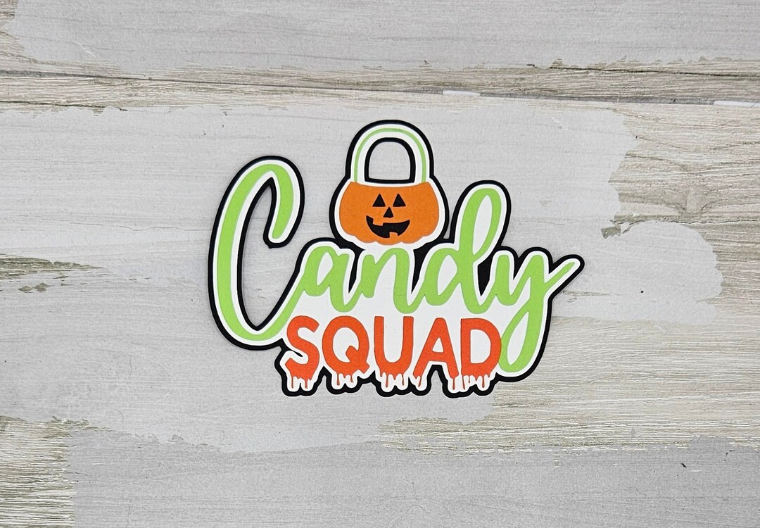 Candy Squad Paper Pieced Die Cut Title for Scrapbooking, Card Making ...