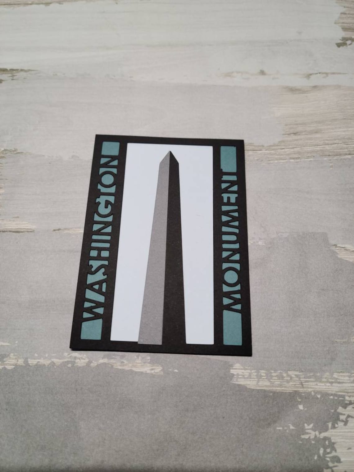 Washington Monument Paper Pieced Die Cut Title for Scrapbooking, Card ...