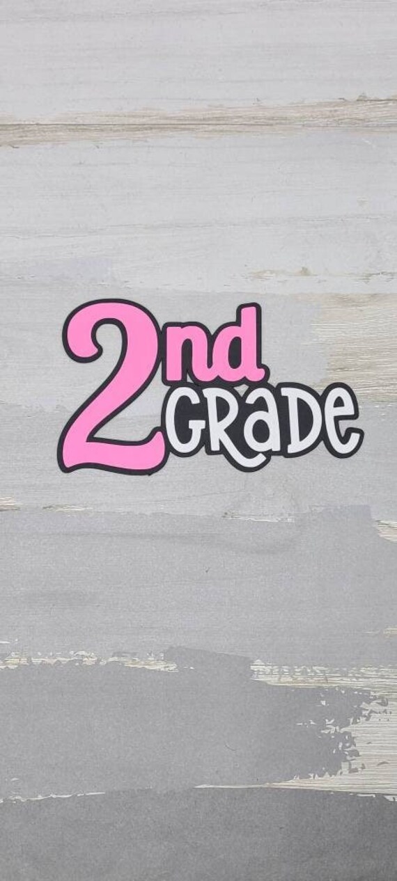 2nd Grade School Paper Pieced Die Cut Title for Scrapbooking - Etsy