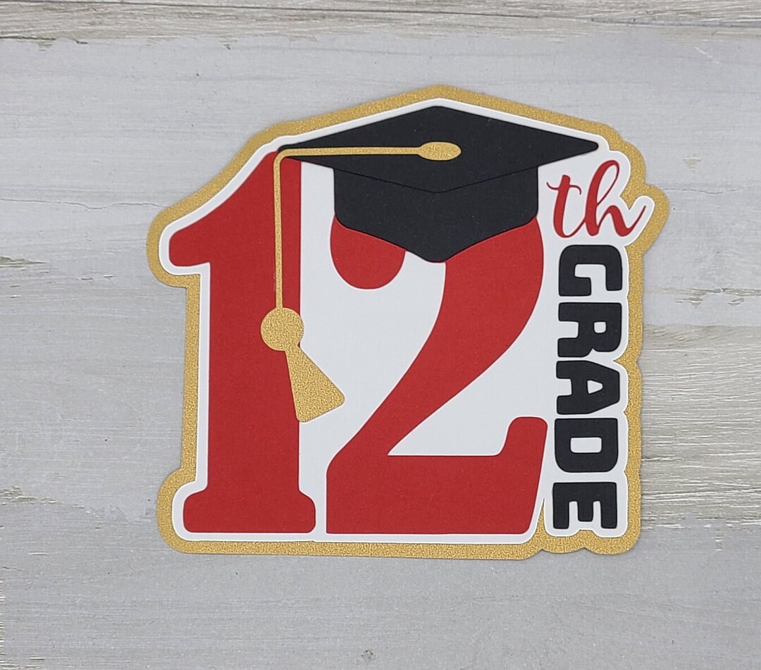 12th Grade Paper Pieced School Die Cut Title for Scrapbooking and ...