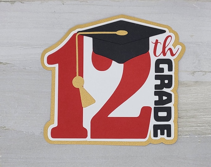 12th Grade Paper Pieced School Die Cut Title for Scrapbooking and ...
