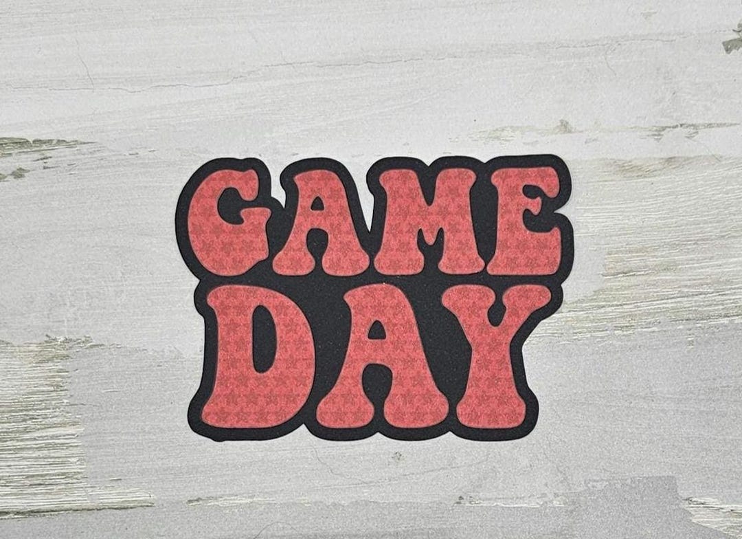 Game Day Paper Pieced Die Cut Title for Scrapbooking, Card Making, and ...