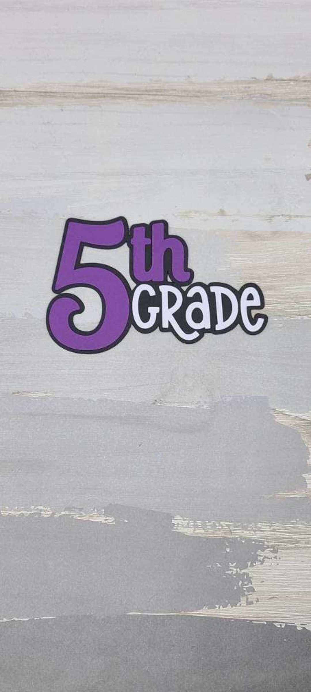 5th Grade School Paper Pieced Die Cut Title for Scrapbooking - Etsy