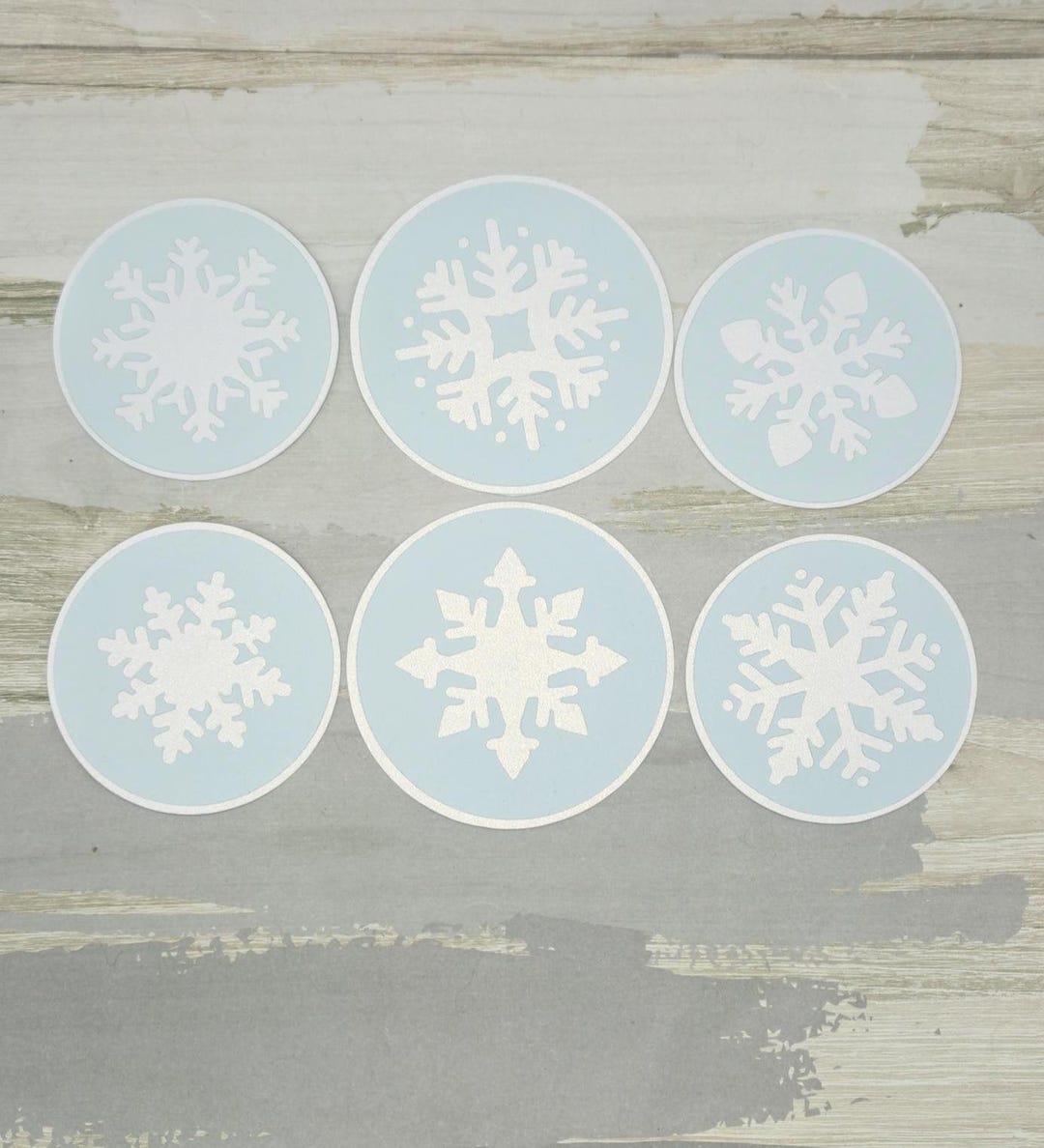 Set of 6 Snowflakes Paper Pieced Die Cuts for Scrapbooking, Card Making ...