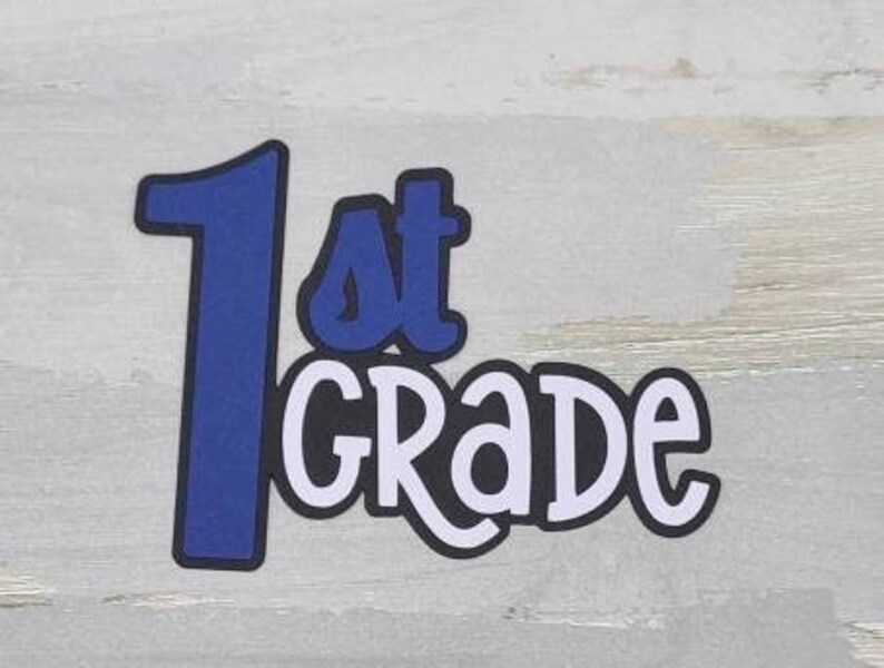 1st Grade School Paper Pieced Die Cut Title for Scrapbooking - Etsy