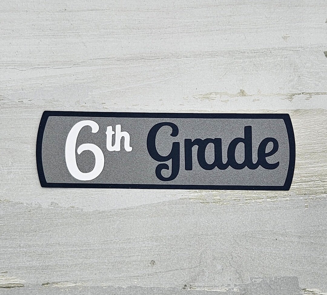 6th Sixth Grade School Paper Pieced Die Cut Title for Scrapbooking and ...