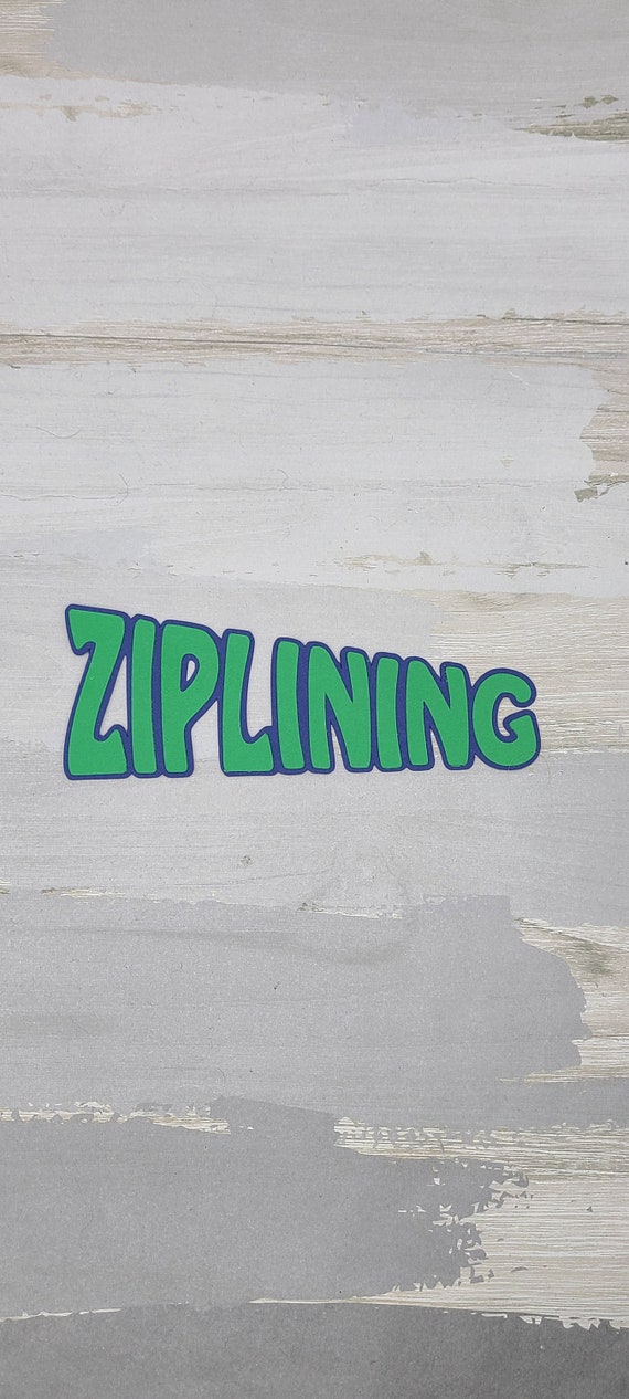 Ziplining Paper Pieced Die Cut Title for Scrapbooking Card - Etsy