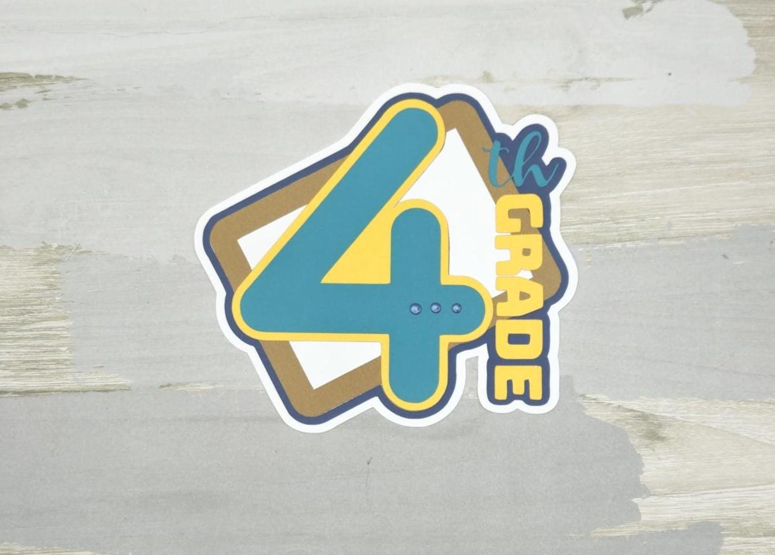 4th Grade Paper Pieced School Die Cut Title for Scrapbooking and ...