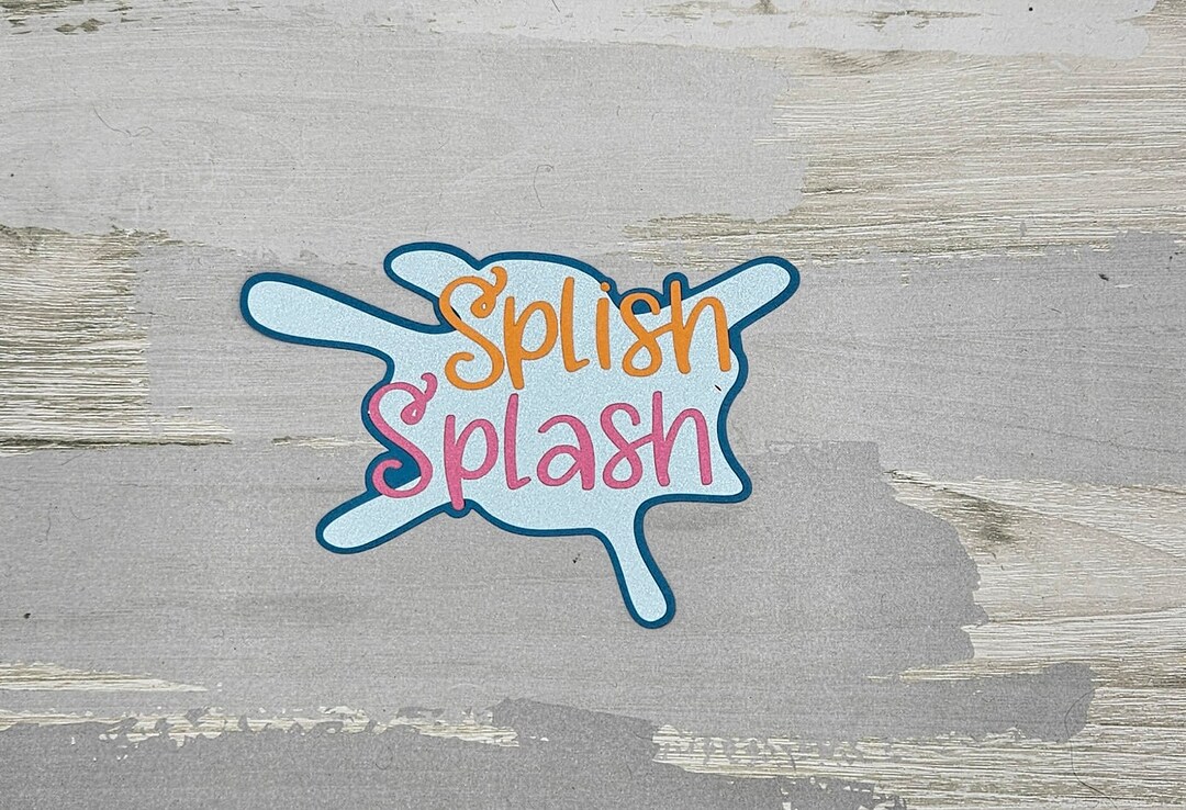 Splish Splash Water Paper Pieced Die Cut Title for Scrapbooking, Card ...