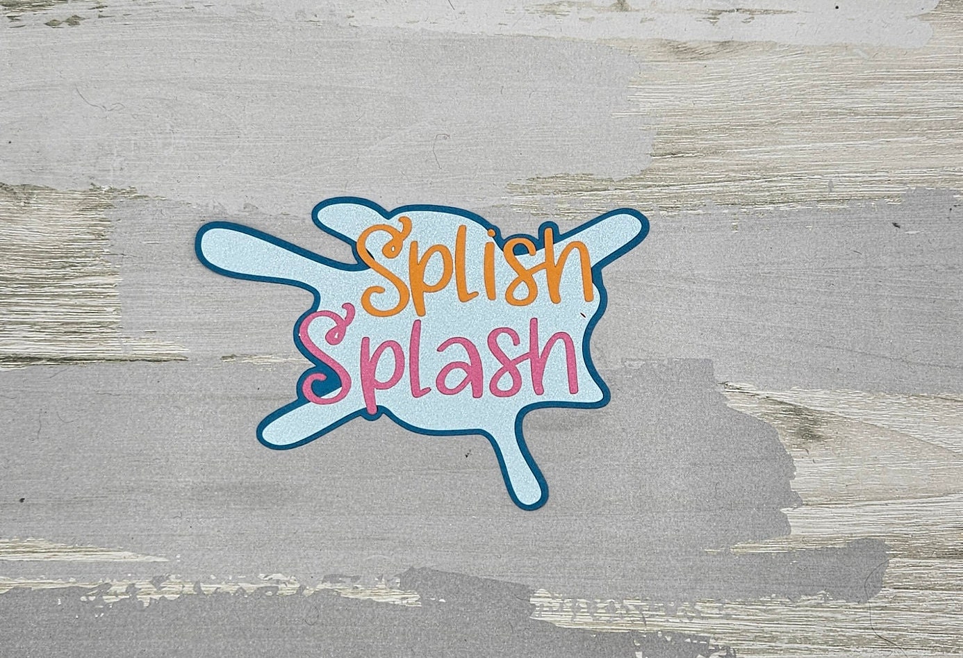 Splish Splash Water Paper Pieced Die Cut Title for Scrapbooking, Card ...