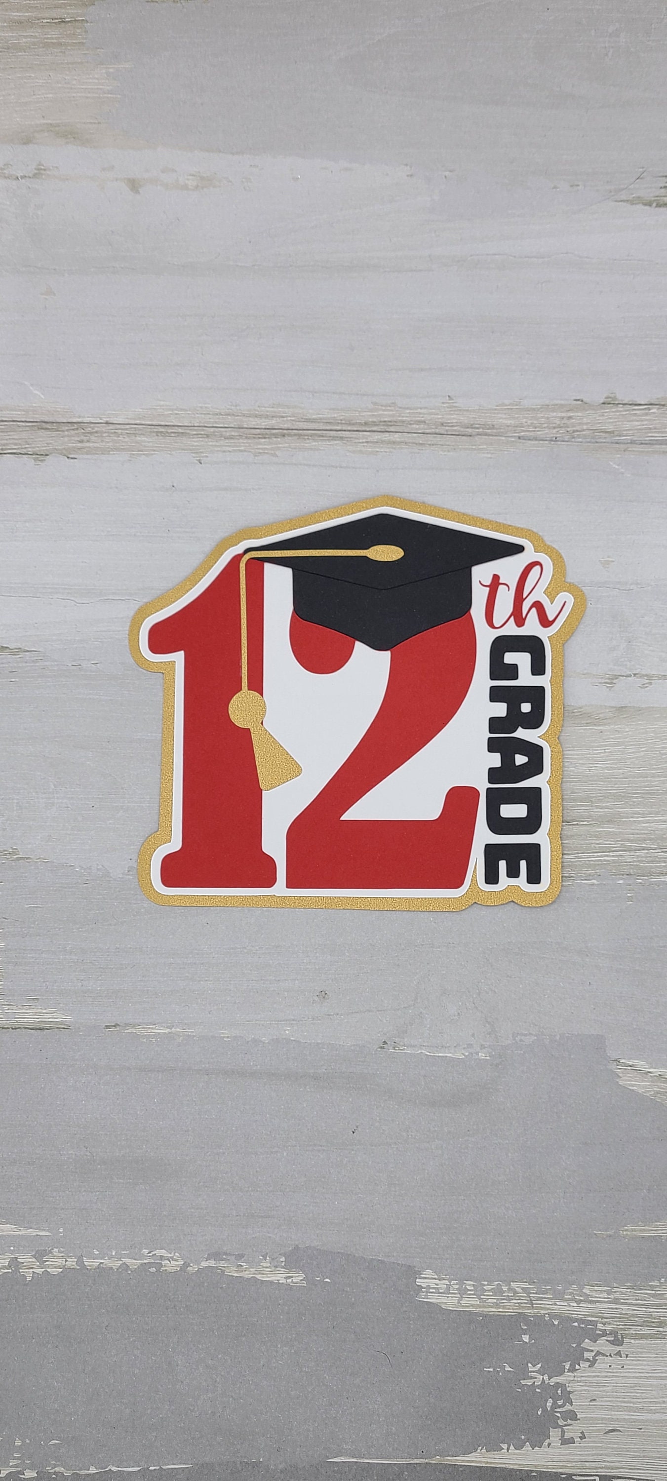 12th Grade Paper Pieced School Die Cut Title for Scrapbooking - Etsy