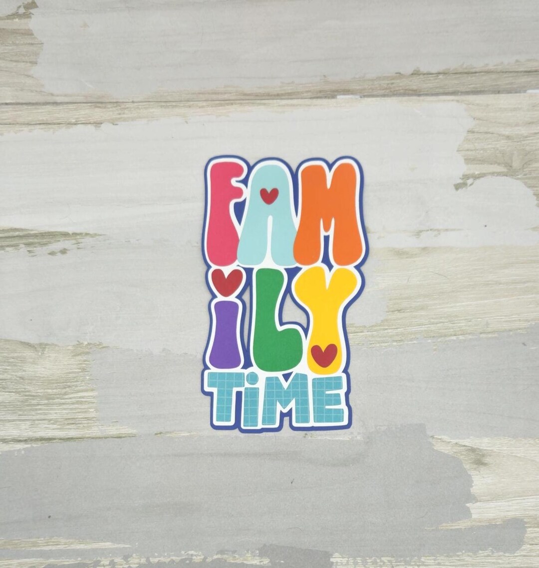 Family Time Paper Pieced Die Cut Title for Scrapbooking, Card Making ...