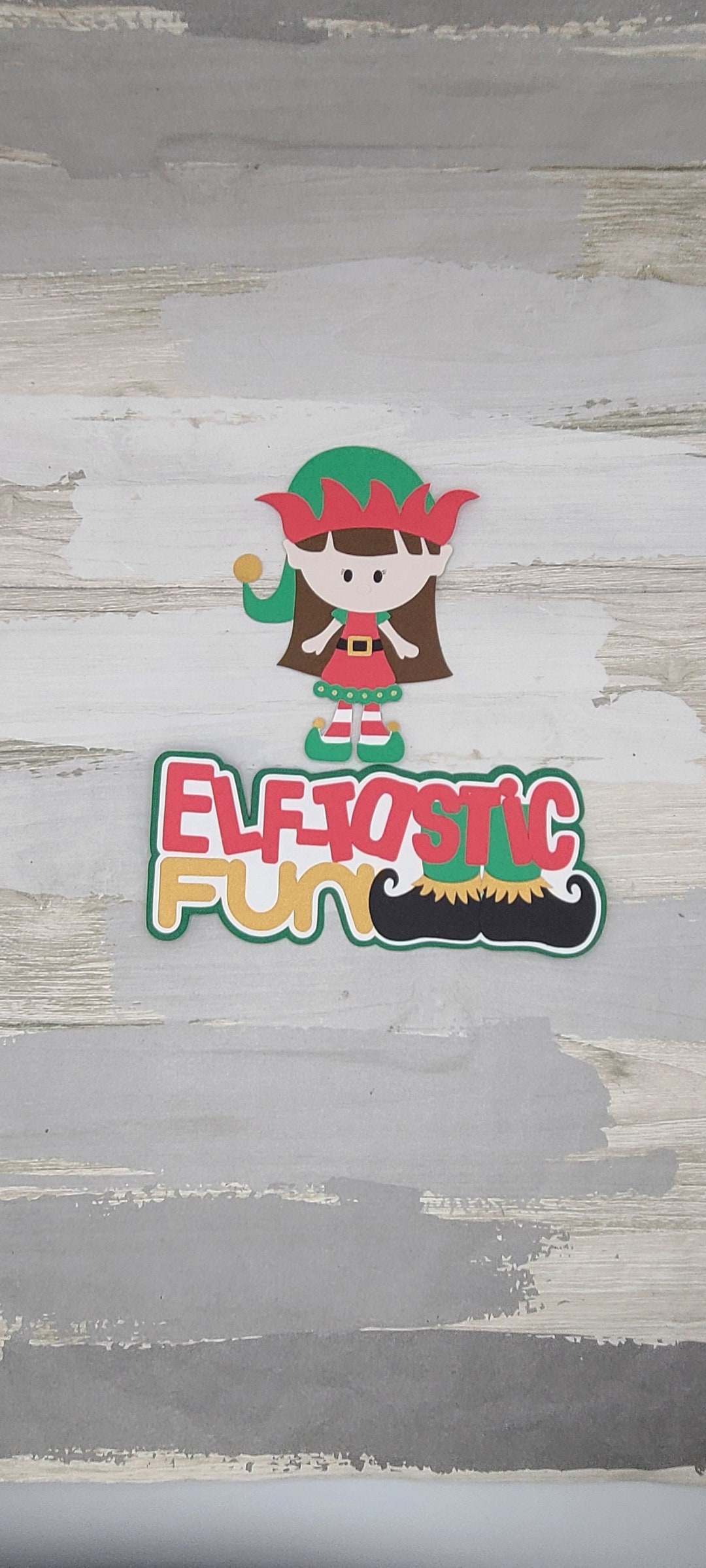 Elf-tastic Fun Girl Paper Pieced Die Cut Title Set for Scrapbooking ...