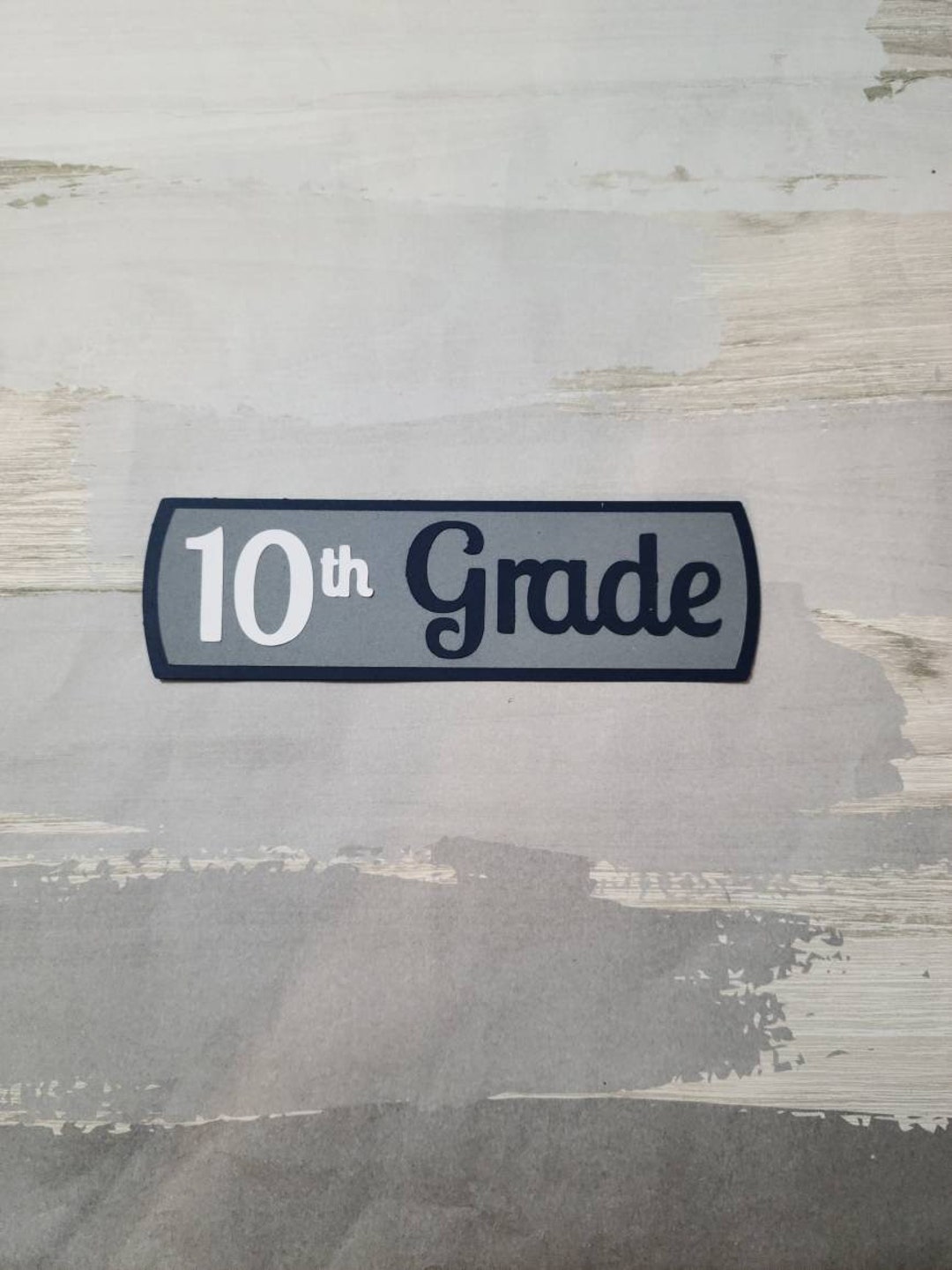 10th Tenth Grade School Paper Pieced Die Cut Title for Scrapbooking and ...