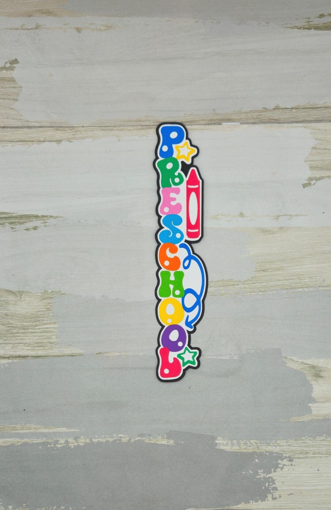 Preschool Paper Pieced Die Cut Title for Scrapbooking and Keepsake ...