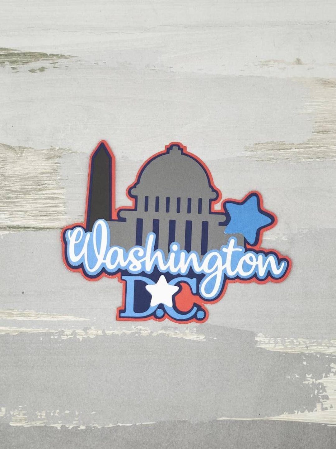 Washington DC State Vacation Paper Pieced Die Cut Title for ...