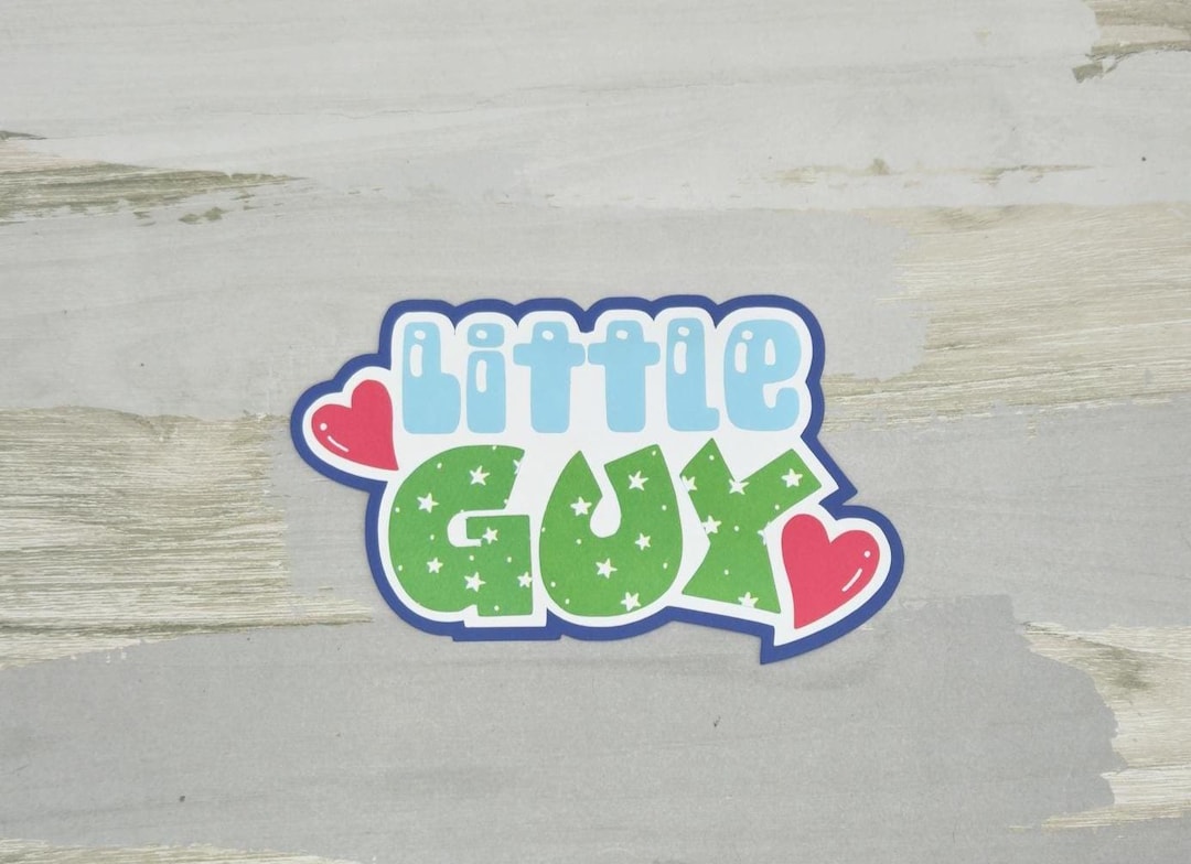Little Guy Paper Pieced Die Cut Title for Scrapbooking and Keepsake ...