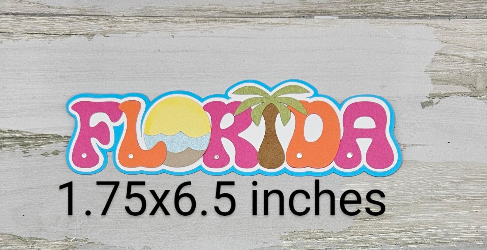 Florida State Paper Pieced Die Cut Title for Scrapbooking and Keepsake ...