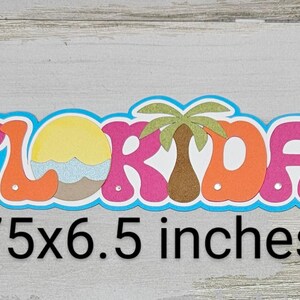 Florida State Paper Pieced Die Cut Title for Scrapbooking and Keepsake ...