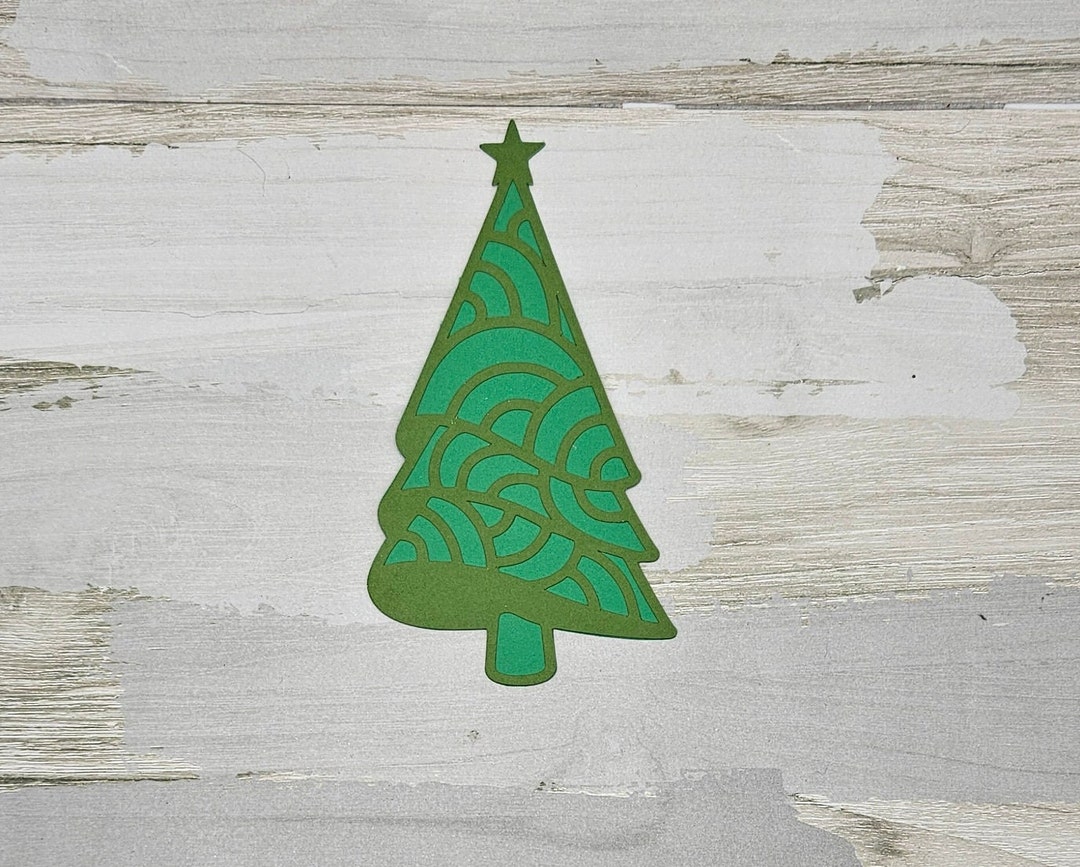 Christmas Tree Paper Pieced Die Cut Embellishment for Scrapbooking ...