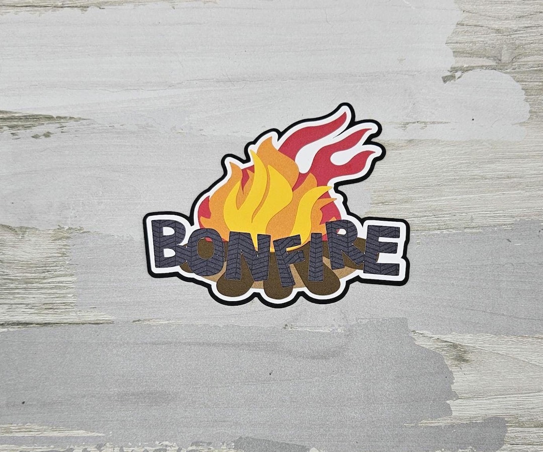 Bonfire Paper Pieced Die Cut Title for Scrapbooking, Card Making, and ...