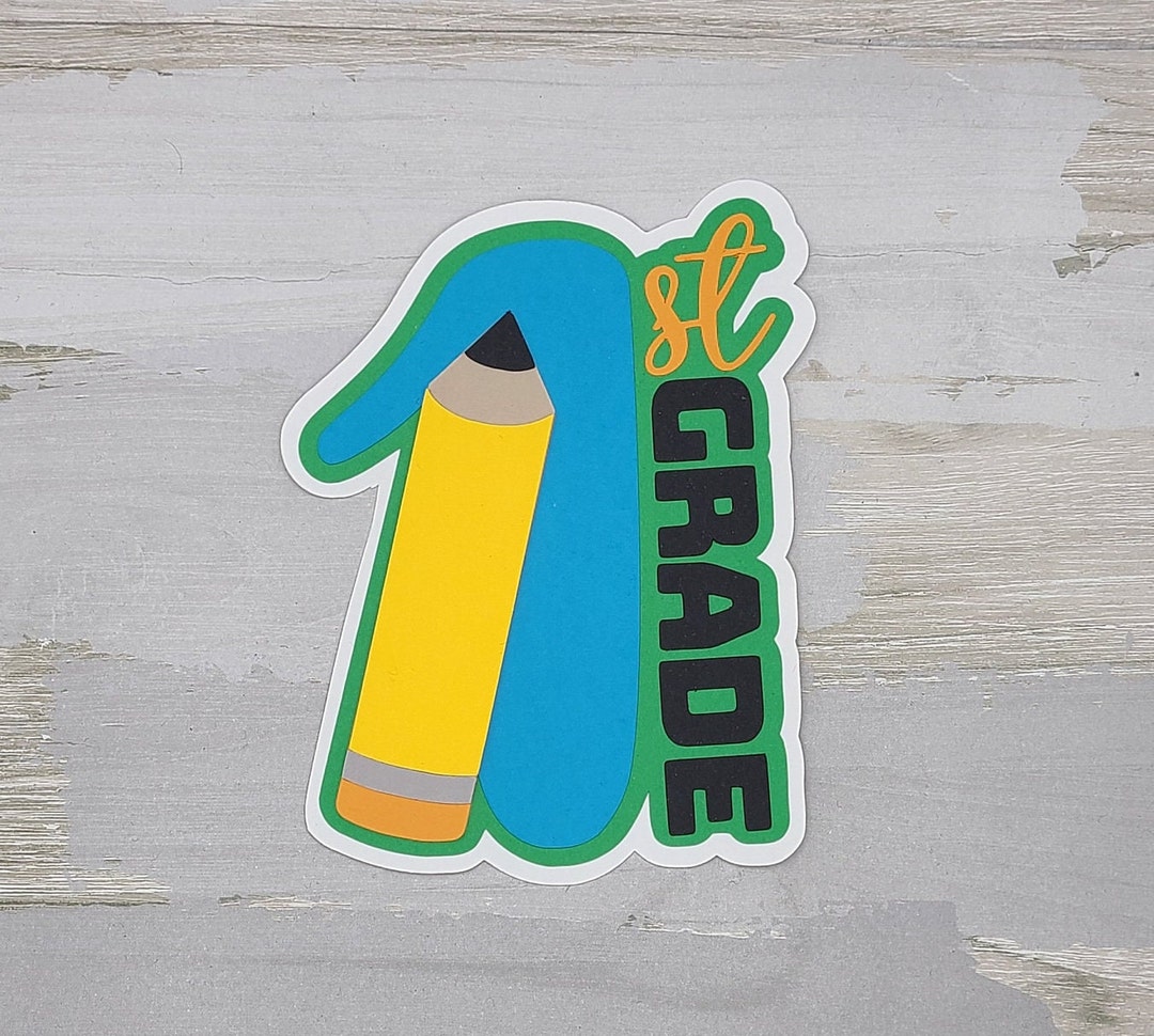 First Grade Paper Pieced School Die Cut Title 1st - Etsy