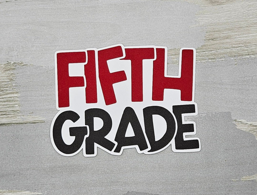 Fifth 5th Grade School Paper Pieced Die Cut Title for Scrapbooking ...