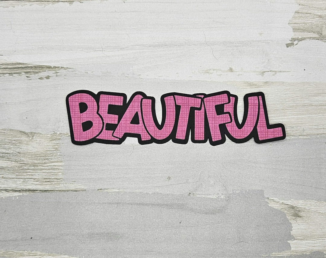 Beautiful Paper Pieced Die Cut Title for Scrapbooking, Card Making, and ...