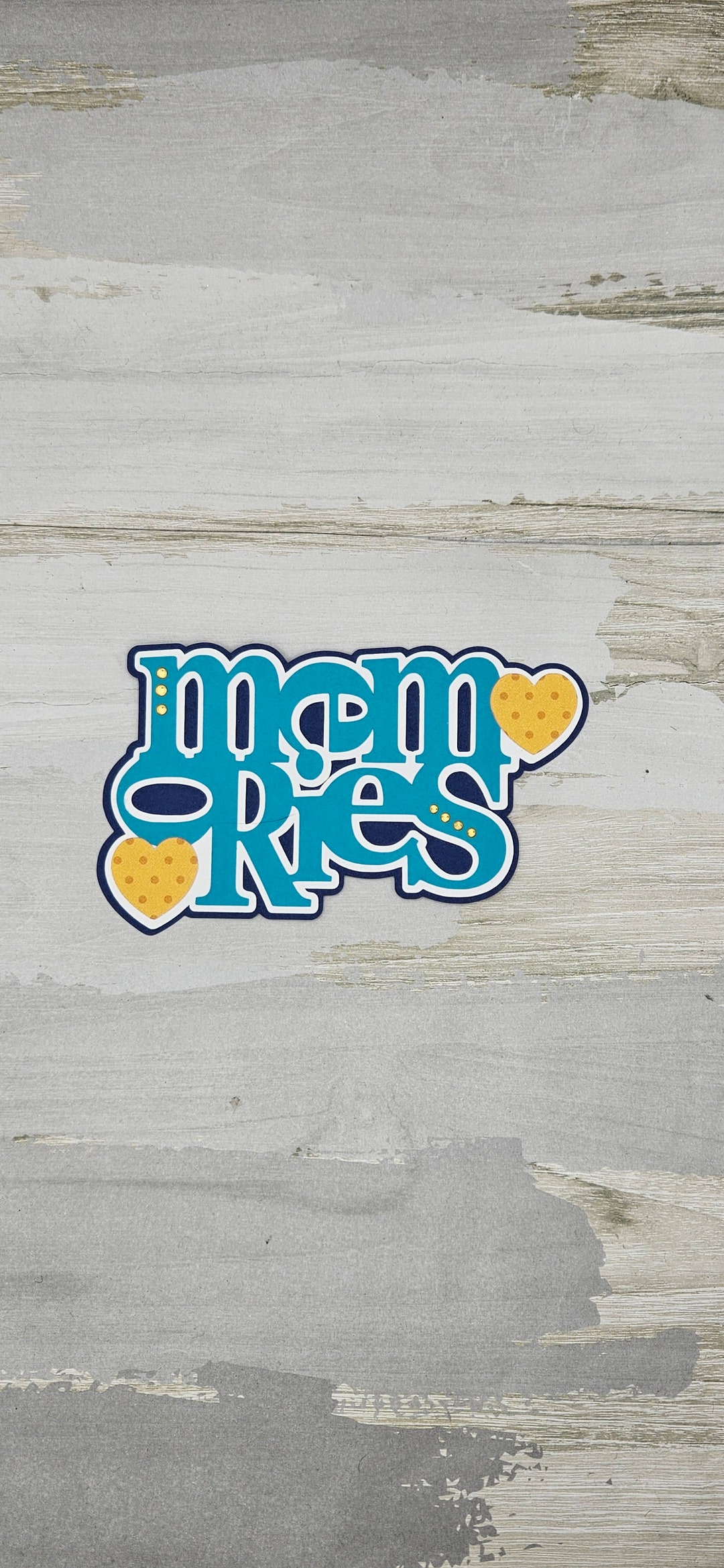 Memories Paper Pieced Die Cut Title for Scrapbooking Card - Etsy