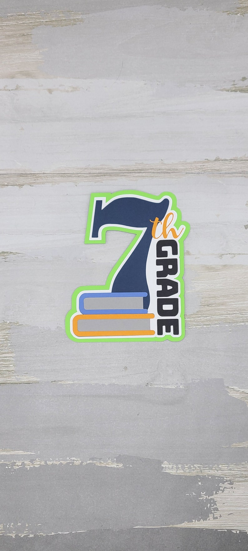 7th Grade Paper Pieced School Die Cut Title for Scrapbooking - Etsy
