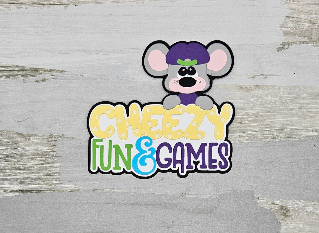 Cheesy Fun and Games Paper Pieced Die Cut Title for Scrapbooking and ...