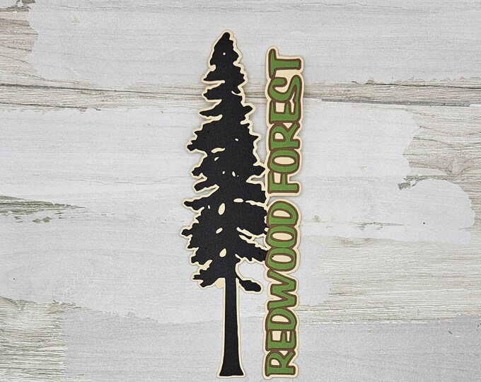 Redwood Forest National Park Paper Pieced Die Cut Title for ...