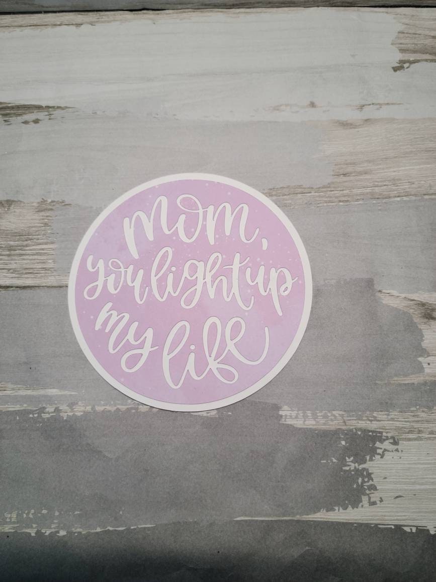 Mom you light up my life paper pieced die cut title for | Etsy