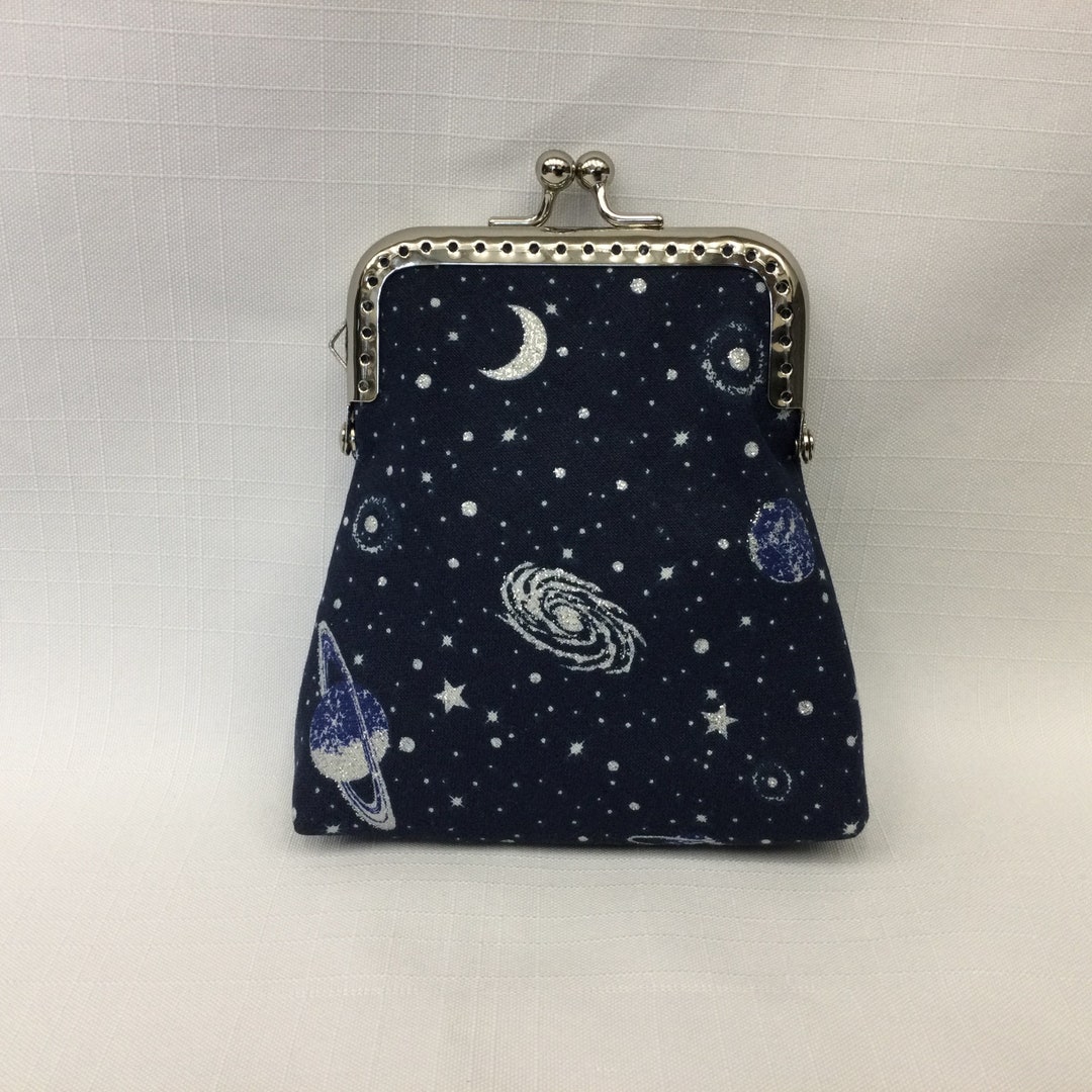 Galaxy Design Change Purse/planets Coin Pouch/mini Cosmetics Bag/navy ...