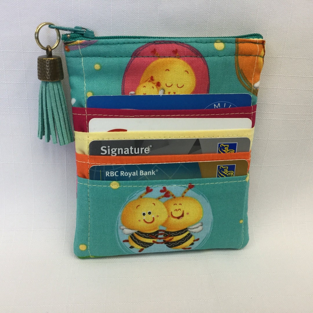 Bumble Bee Fabric Wallet, Credit Card Holder and Coin Purse - Etsy